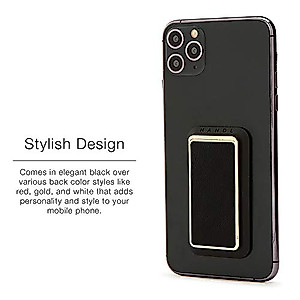 HANDL New York HANDLstick Black and Gold Professional Leather Collection Grip and Stand for Smartphone