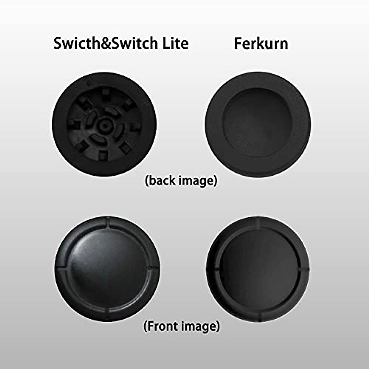 Ferkurn Switch Joycon Thumb Grip Joystick Replacement Cap, Switch Lite Joy con Grip Button Stick Cover Switch Joystick Grip Cap Replacement Part 3D Analog Cap Joy-con Controller Repair Kit Accessories