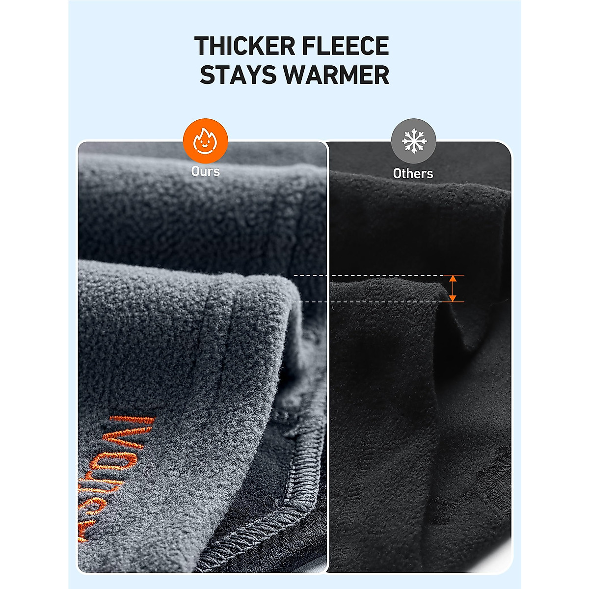 AstroAI Balaclava Ski Mask Winter Fleece Thermal Face Mask Cover for Men Women Warmer Windproof Breathable, Cold Weather Gear for Skiing, Outdoor Work, Riding Motorcycle & Snowboarding,Gray