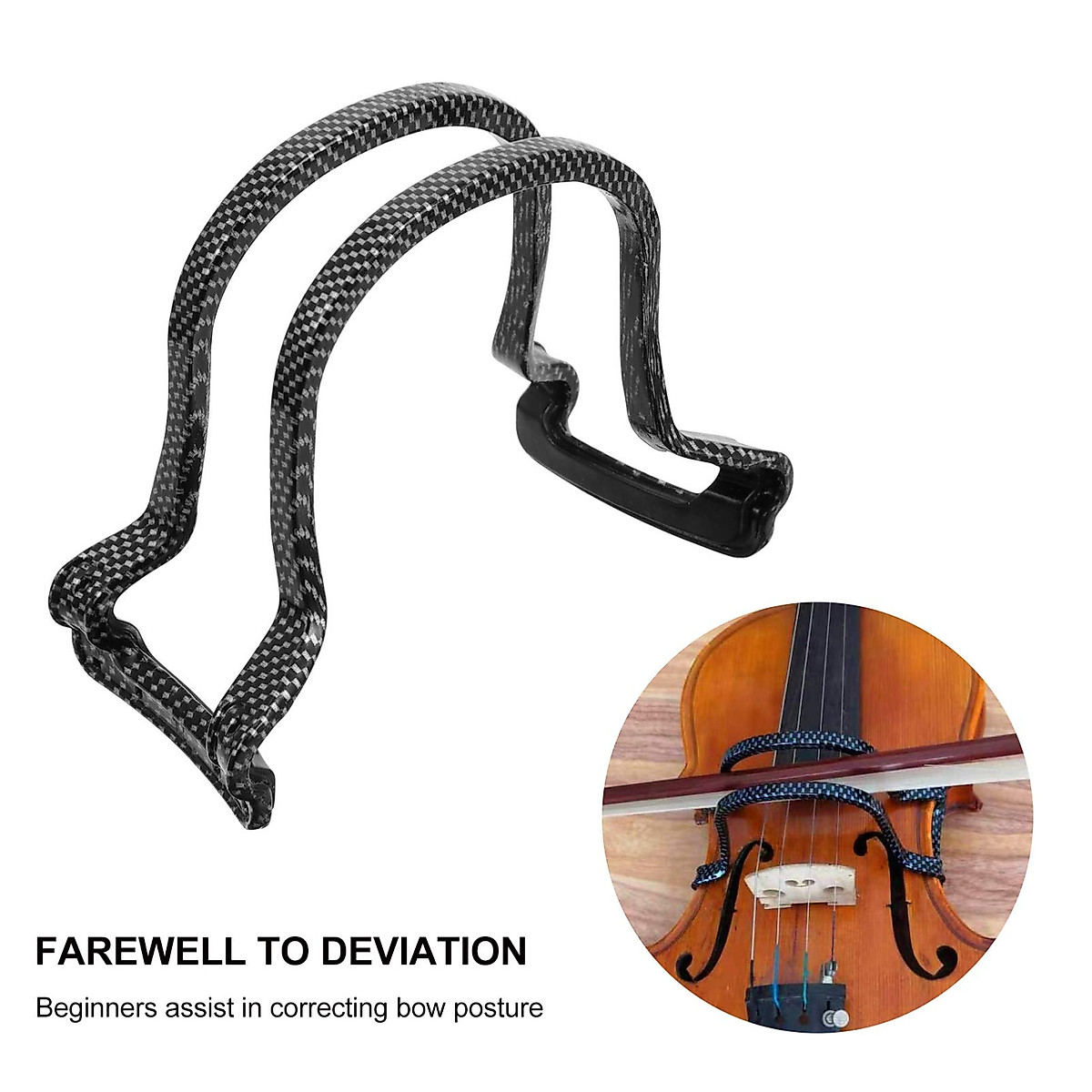 HEALLILY Violin Bow Straighten Corrector Tool Guide Fiddle Bow Collimator Beginner Starter Violin Training Teaching Accessory 8X10CM
