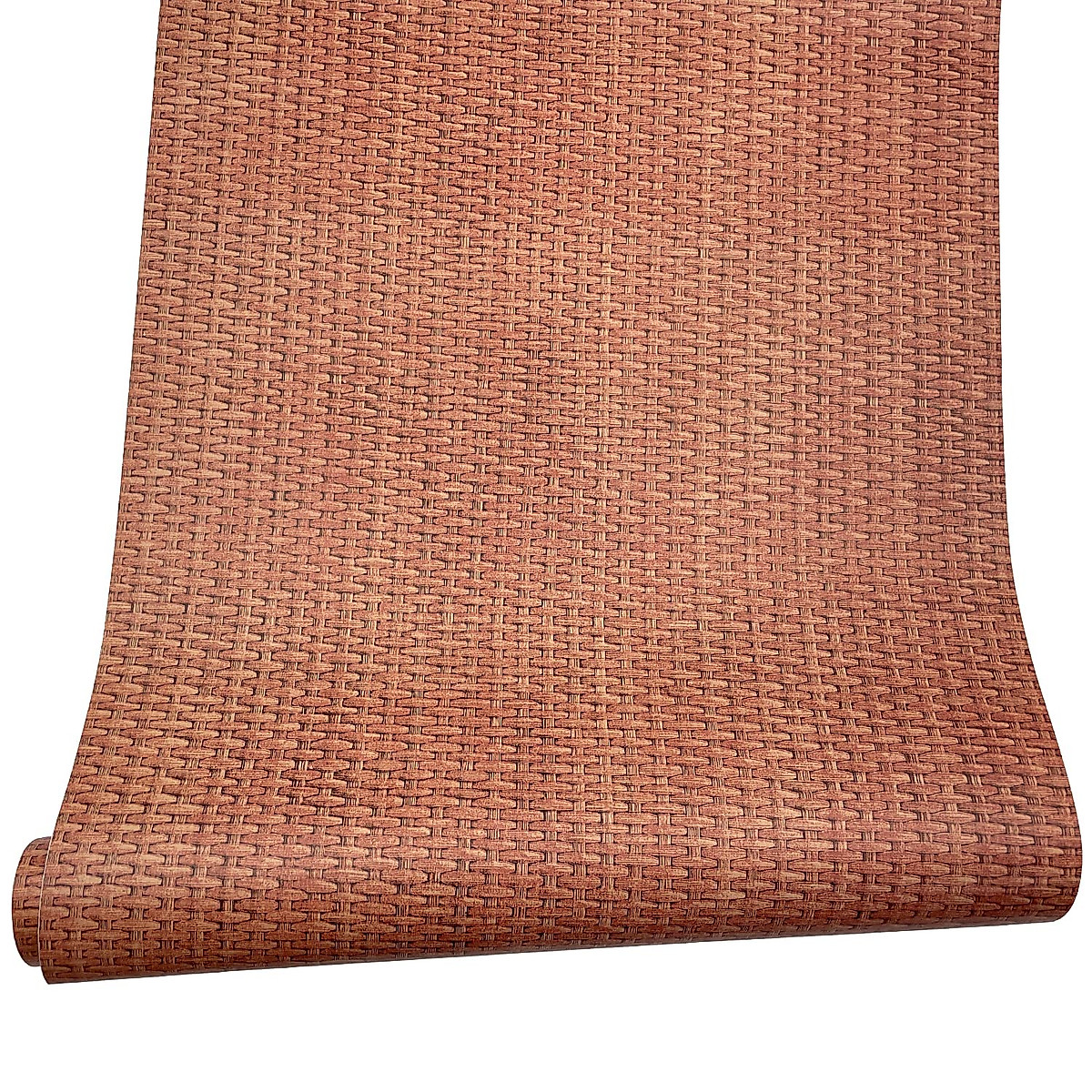 Yifely Light Brown Weave Wood Grain Furniture Paper Self-Adhesive Shelf Liner Door Sticker 17.7 Inch by 9.8 Feet