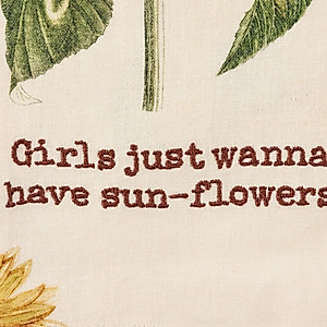 Primitives by Kathy Girls Just Want to Have Sun-Flowers Decorative Kitchen Towel, Small
