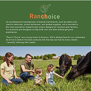RANCH CHOICE Rechargeable Livestock Prod for Cows Electric Cattle Prod for Cow Dog prod Animal prod with Flexible Shaft (Total 43 INCH)
