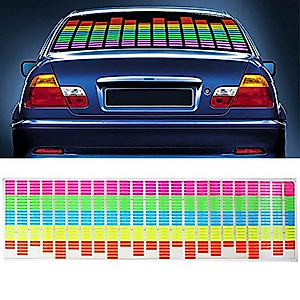 WONFAST® Sound Music Beat Activated Car Sticker Equalizer Rhythm LED Flash Light Audio Voice Rhythm Lamp (90x10cm)