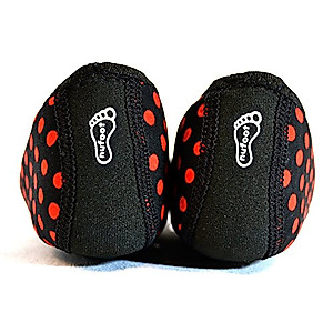 Nufoot Ballet Flats Women's Shoes Foldable & Flexible Flats Slipper Socks Travel Slippers & Exercise Shoes Dance Shoes Yoga Socks House Shoes Indoor Slippers Black with Red Polka Dots Small