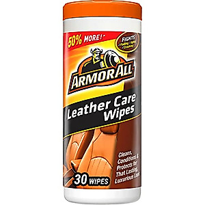 Interior Cleaner Car Leather Wipes by Armor All, For Cleaning Cars, Trucks and Motorcycles, 30 Count