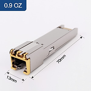 4PCS 1000BASE-T Gigabit SFP to RJ45 Copper Ethernet Modular Transceiver for Cisco,Meraki,Ubiquiti,D/TP Link,Supermicro,Netgear,Broadcom, 1.25G SFP-T CAT5E/CAT6 up to 100m Mikrotik S-RJ01