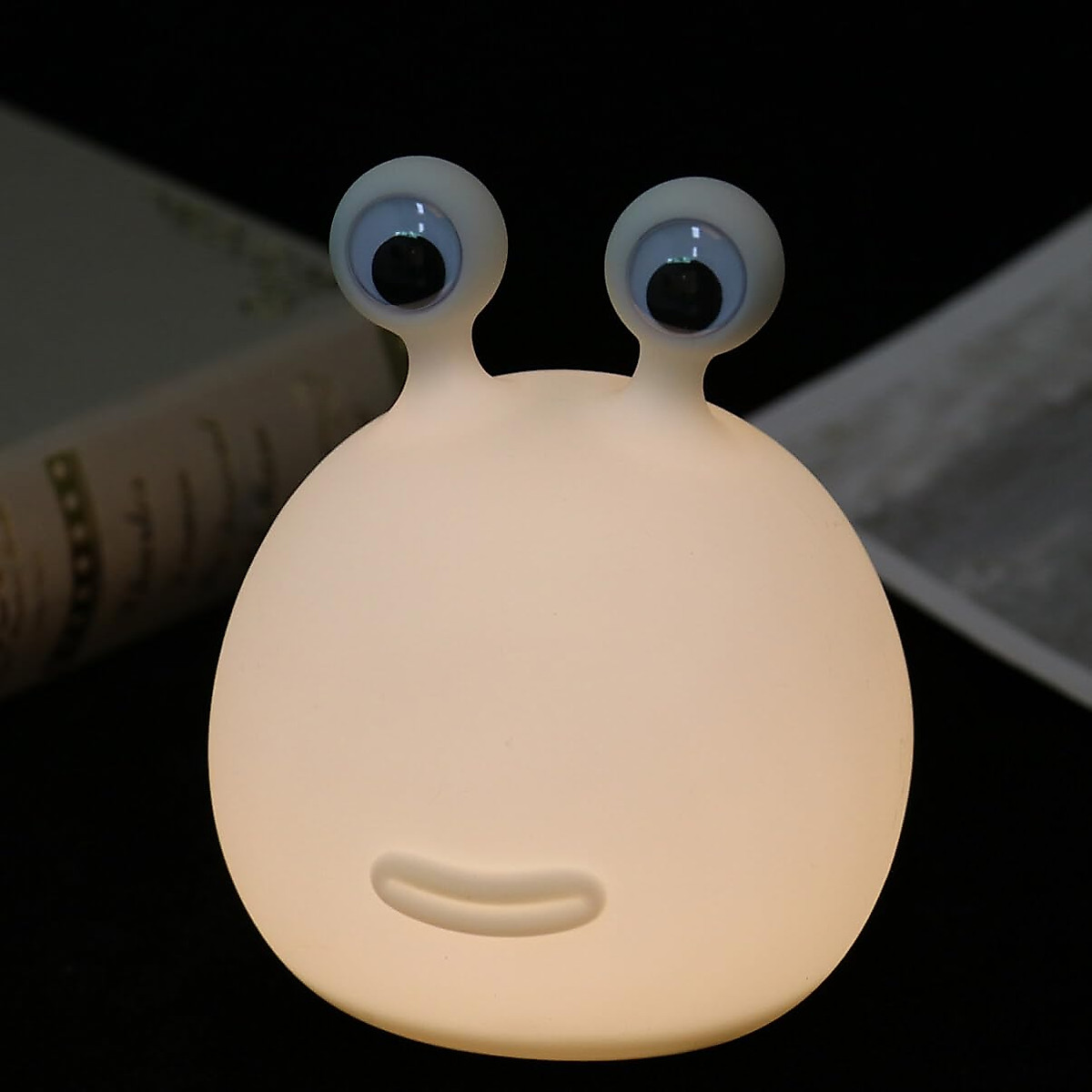Uonlytech Cartoon Night Light Slug Silicone Bedside Sleeping Decorative Desktop Light Table Lamp for Kids Home Bedroom Baby Girls