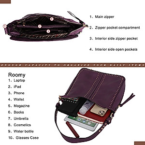 Montana West Womens Purses and Handbags Crossbody Hobo Bags Leather Shoulder Satchel Purses for Women Purple