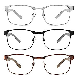 DONGDI Reading Glasses for Women Men,Blue Light Blocking Readers,Comfort Spring Hinges Eyewear +1.25