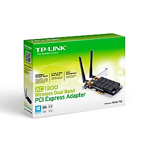 TP-Link AC1300 PCIe WiFi PCIe Card(Archer T6E)- 2.4G/5G Dual Band Wireless PCI Express Adapter, Low Profile, Long Range, Heat Sink Technology, Supports Windows 10/8.1/8/7/XP
