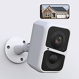 Aprilmin Security Cameras Indoor/Outdoor Spotlight & Siren 1080P Battery Powered WiFi Cameras, AI Motion Detection,PIR Sensing,Color Night Vision, 2-Way Talk, IP65, SD/Cloud,Vicohome App