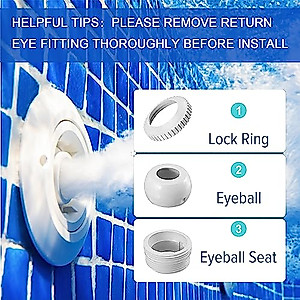 KINFAVOU Pool Fountain - Dual Spray Water Fountains for Ground & Above Ground Pool, Adjustable Waterfall Sprinkler Cooler for Pool, Swimming Pool Spa Water Temperatures