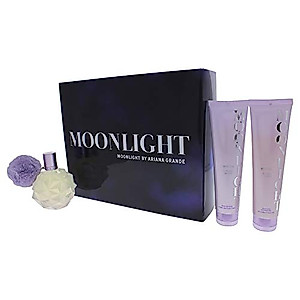 Moonlight Ariana Grande Women 3.4oz EDP Spray, 3.4oz Body Creme, 3.4oz Bath and Shower Gel 3 Pc Gift Set