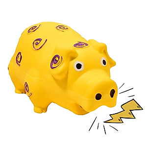 Pet Squeak Toy - Puppy Latex Toy, Dog No Stuffing Toys | Squeaky Silicone Chewer with Oinks Sound, Bite Resistant, Bite Teeth Grinding Boredom Relief Toys for Dogs Puppies Dentals Health, Latex