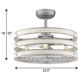 Progress Lighting P250012-141-22 Gulliver Ceiling Fans, 18-1/8" x 23-1/2", Gray
