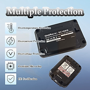 The Power Shop 2pcs Replacement for Tool Battery BL1015 bl1021b with Charger DC10WD Compatible with BL1016 BL1020B BL1040B BL1041B 10.8V & 12V Max. Li-ion CXT Battery 197394-3 197402-0