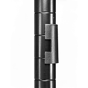 Whitmor Adjustable 3 Tier Shelving with Leveling Feet - Black