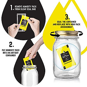 62% 2-Way Humidity Pack Regulator 8 Gram - 12 Count PAK for Humidors Herb Flower - Individually Sealed Bag – Solution for Convenient Humidification