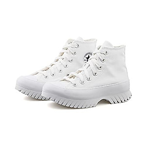 Converse Chuck Taylor All Star Lugged 2.0 Unisex, White/Egret/Black, 10 US Women/8 US Men