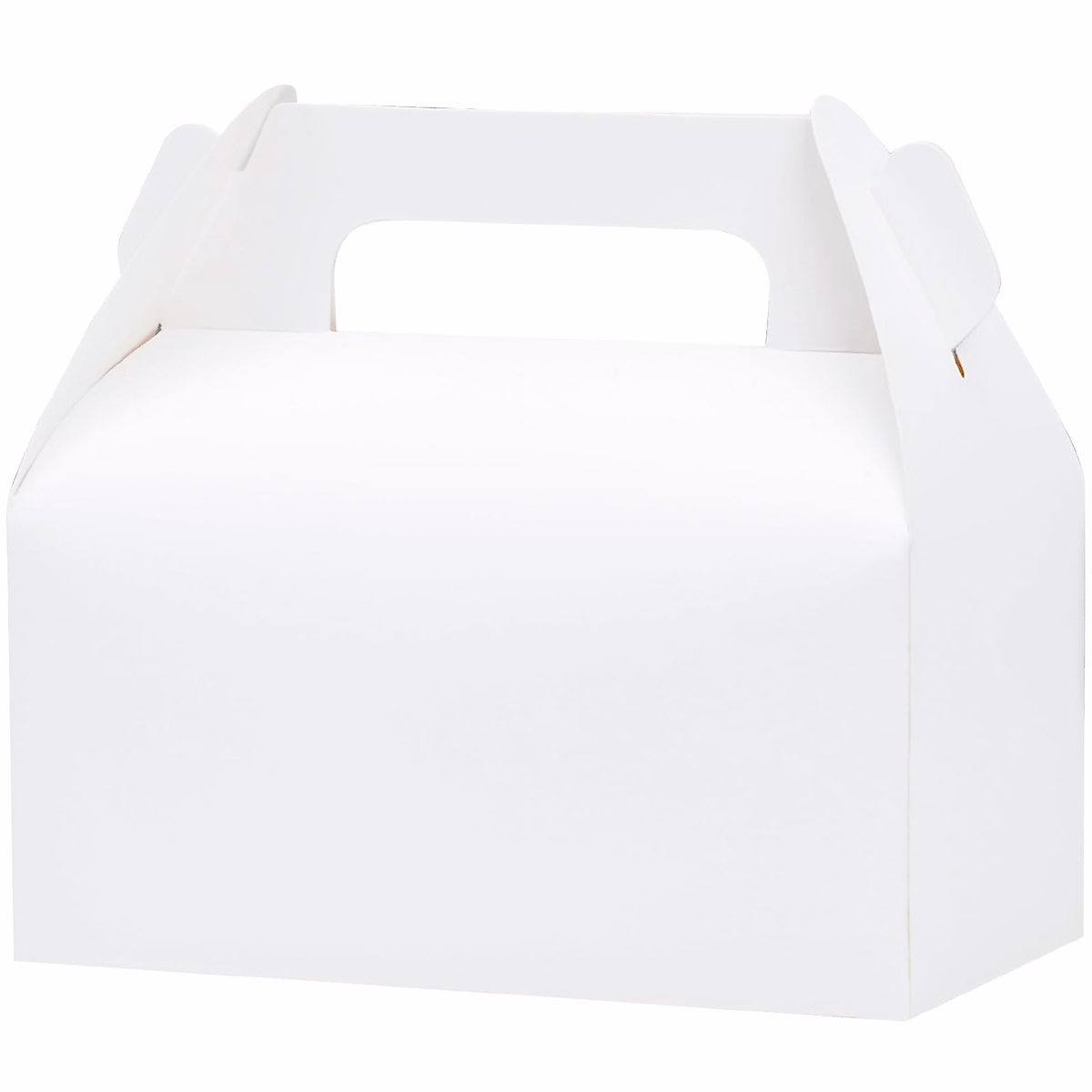 UnicoPak 30 Pcs White Gable Treat Boxes Party Favor Boxes Goodie Gift Boxes for Snacks Cookie Candy Toys Birthday Party Wedding Shower Holidays 6.5x3.5x4 Inches