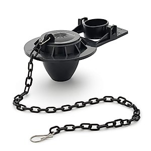 Qualihome Toilet Flapper Replacement Part - Universal Fit - 2 Inch Hinge Flapper Valve Repair Kit with Chain - Easy Installation, Instructions Included
