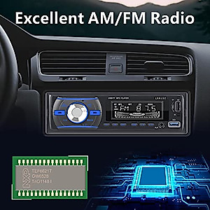 LXKLSZ Auto Radio Car Stereo Bluetooth Single Din LCD Audio Radio with APP Control MP3 Player Supports Hands Free Calling AM/FM Radio AUX Input TF/EQ/USB Fast Charging Radio Receiver