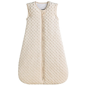 BABYINABAG Very Warm 2.5 Tog Quilted Winter Model Baby Sleep Bag or Sack, Plush Minky Dot for Infants and Toddlers (Medium (10-24 mos))