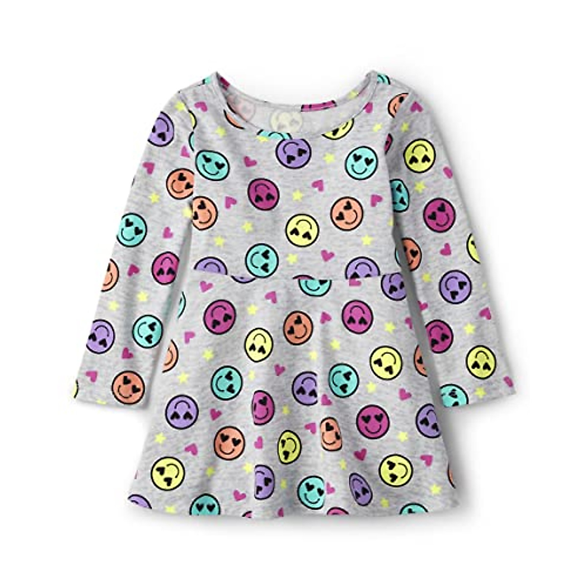 The Children's Place Baby Toddler Girls Long Sleeve Fashion Skater Dresses, H/T Lunar, 9-12 Months