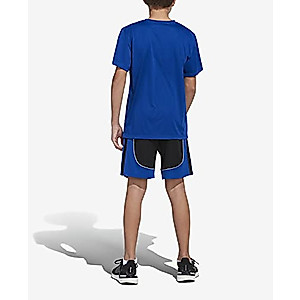 adidas Boys' AEROREADY Basketball Creator Shorts, Black with Team Royal Blue, Small (8)