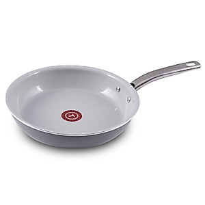 T-fal Fresh Gourmet Recycled Ceramic Nonstick Frypan 10.25 Inch, Oven Broiler Safe 500F, Cookware, Pots and Pans Grey