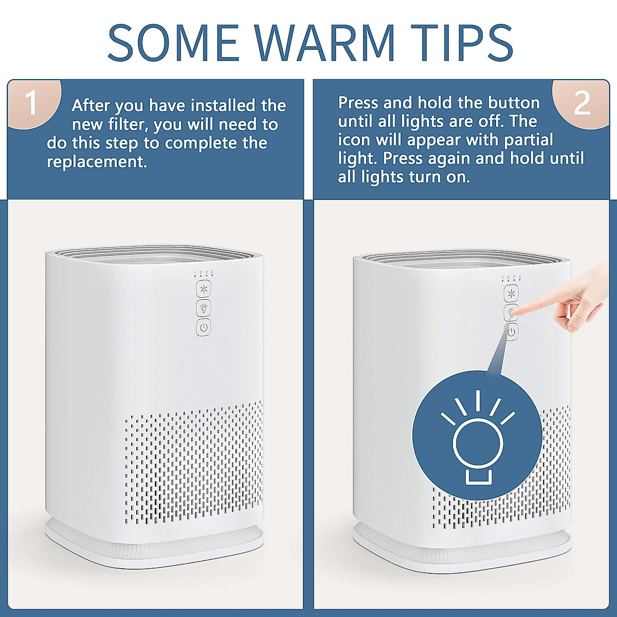 [Upgrade] Replacement Filter Compatible with Air Purifier W1/W2/B1/B2, 3-in-1 H13 True HEPA Filters Set with Pre-Filter And Activated Carbon Filter for 99.97% Removal, 2-Pack