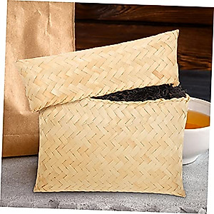 Hemoton 5pcs Bamboo Pillow Gift Box Pallet Racking Tablescape Decor Thai Sticky Rice Pillow Box Woven Sundries Basket Small Bamboo Woven Box Desktop Organizer Woven Baskets for Storage