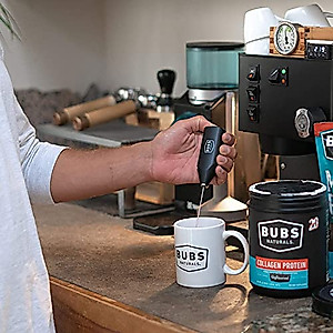 BUBS Naturals Mix Wand - Handheld Milk Frother - Lattes, Coffee, Cappuccino, Frappes, Hot Chocolate Blender - Portable Protein Powder, Omelet, Egg, Shakes, Smoothies Mixer - Food Grade Stainless Steel