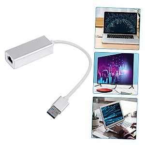 UKCOCO 1pc Network Adapter Micro USB Hub Micro USB Splitter USB Hubs USB Adapter Computer Adapter Splitter USB Hub for Computer Usb3.0 to Adapter Wired Aluminum Alloy Receiver