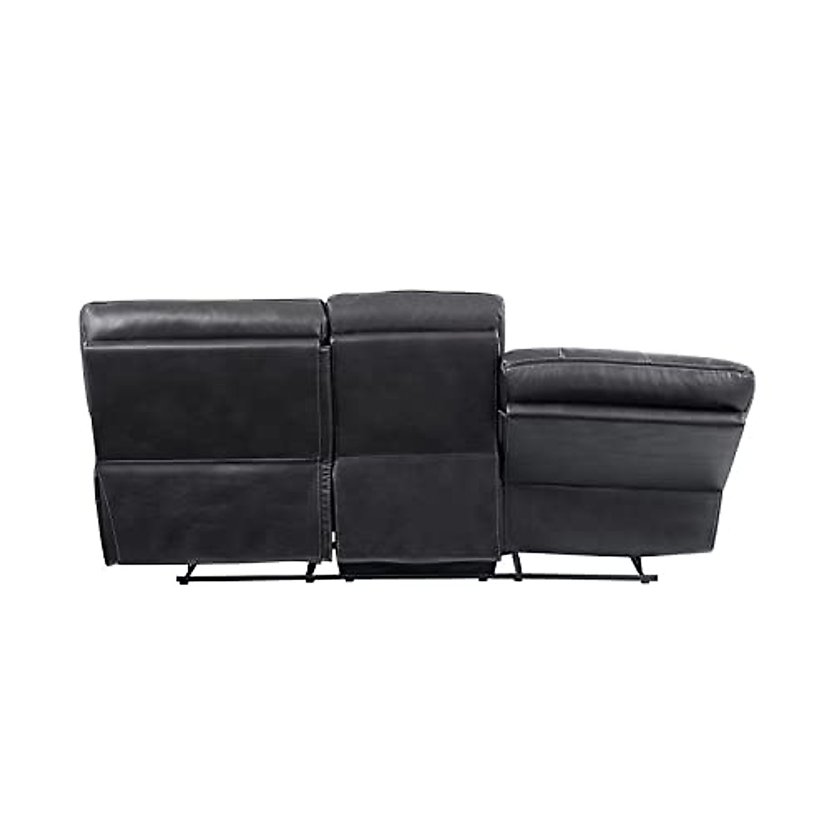 GLOBAL FURNITURE USA Reclining Sofa, Grey/Black