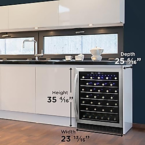 Danby DWC057A1BSS Built In Beverage Center, Single Zone Under Counter Wine Chiller In Stainless Steel - For Kitchen, Home Bar