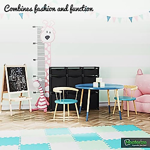 9 Cube Organizer | Set of Storage Cubes Included | DIY Closet Organizer Bins | Cube Organizers and Storage Shelves Unit | Closet Organizer for Bedroom, Playroom, Livingroom, Office, Dorm (Black)