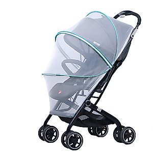 Baby Stroller Mosquito nets, Universal Lock-Type Baby Stroller Mosquito nets, Stretch nets, Breathable and Folding Dual-use Zipper nets, Baby car seat Covers, Cradles (Blue)