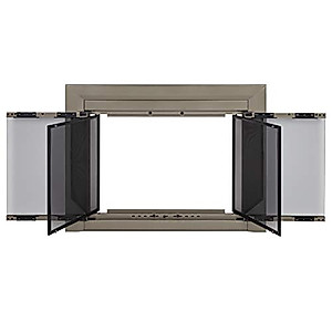 Pleasant Hearth CB-3301 Colby Fireplace Glass Door, Sunlight Nickel, Medium