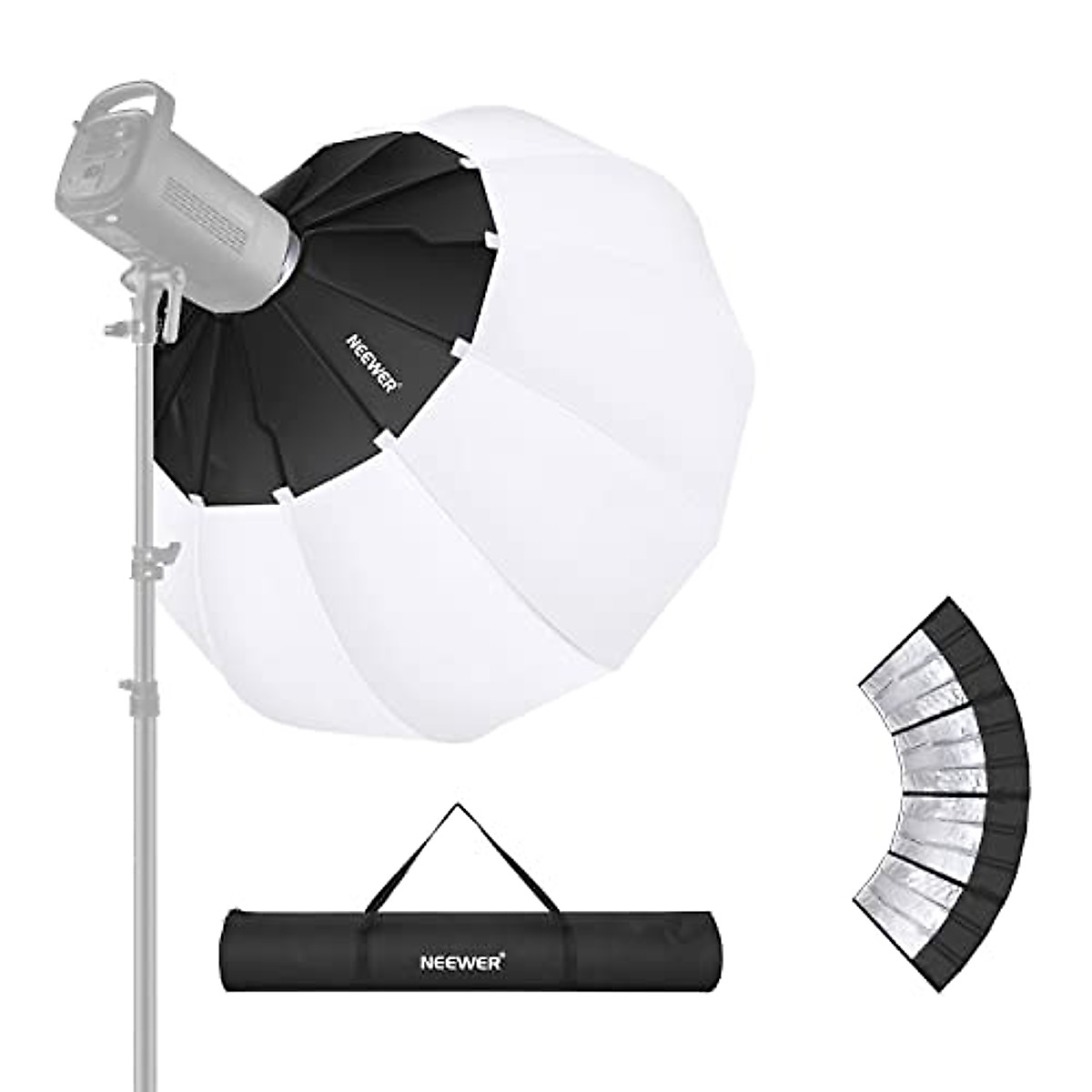 NEEWER Lantern Softbox Diffuser, 34"/85cm Omnidirectional Quick Release Soft Light Modifier with Skirt & Carrying Bag, Compatible with NEEWER CB100 CB150 CB60 RGB and Other Bowens Mount Lights