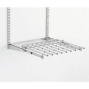 Rubbermaid Configurations Deluxe Closet Kit, Titanium, 4-8 Ft. & Configurations Pants Rack, Titanium, Holds 7 Pairs of Pants, Non-Slip, Closet Organization and Storage