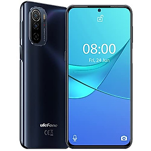 Ulefone Note 13P Unlocked Cell Phones, 4GB+64GB Extension 128GB, 6.5” FHD+, 20MP Main Rear Camera, 5180mAh, Android 11 Octa-core, Dual 4G, NFC Unlocked Smartphone, T-Mobile, Black