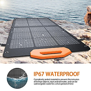 GRECELL 100W Solar Panel for Power Station Generator, 21.5V Portable Foldable Solar Panel with Fast Charger and Adjustable Kickstand Solar Cell Charger for Outdoor Camping RV Van Travel
