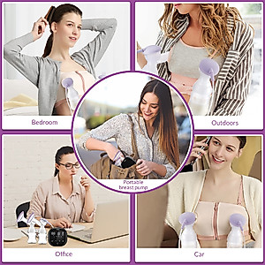Giamrs Electric Breast Pump, Upgraded Double Breastfeeding Pump with 4 Modes & 36 Levels, 2 Sizes Flanges, Portable Rechargeable Breast Pumps for Travel, Home, Driving & Office