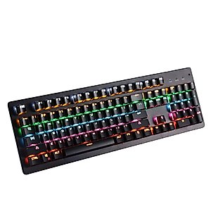 Yingshi Mechanical Keyboard for Gaming and Working,Gaming Keyboard with RGB Backlight,104 Keys Included,Keyboard for Windows PC Games.