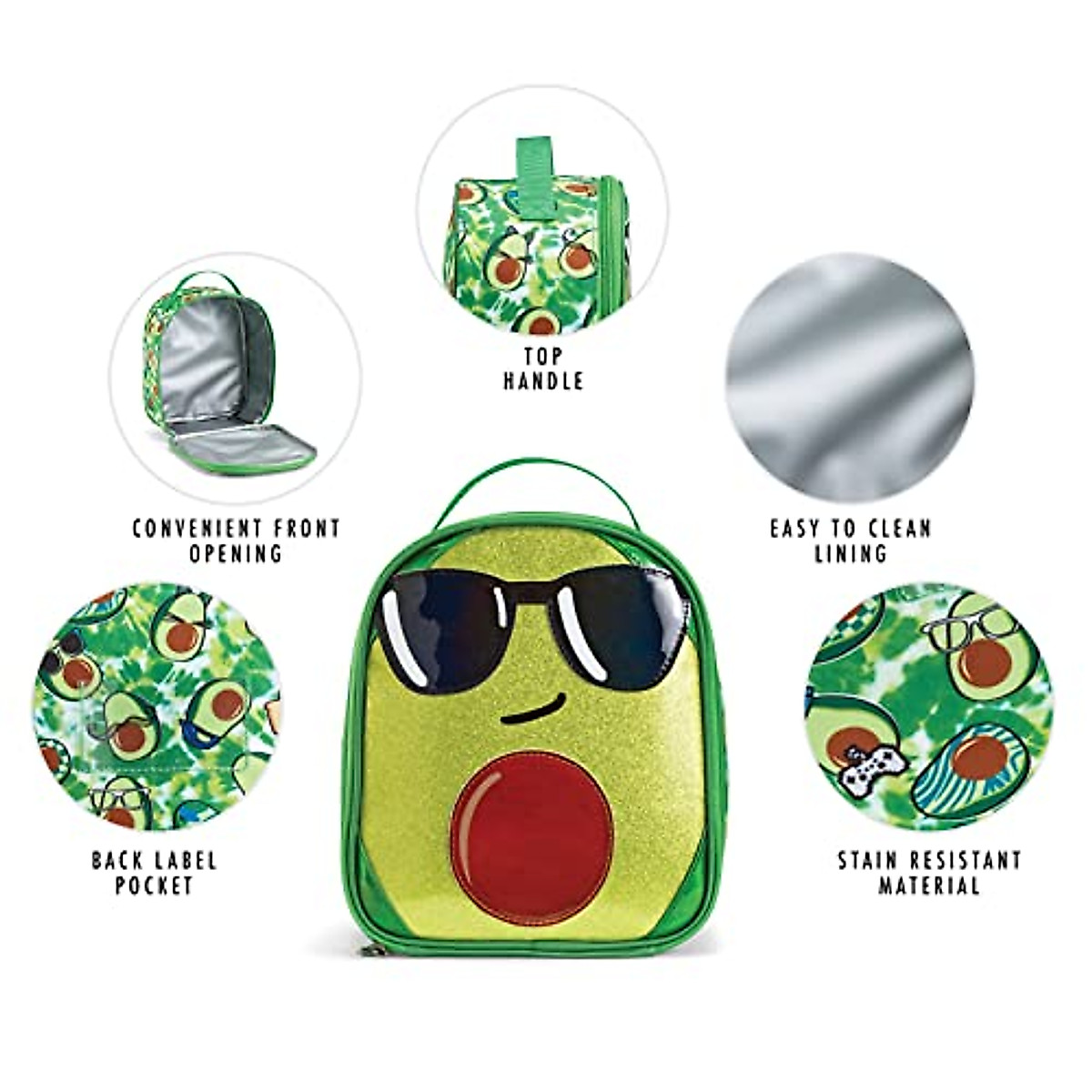 Fit+Fresh Novelty Insulated Lunch Box, Lunch Box - Lunch Bag, Lunch Box for Girls, Lunch Box for Boys, Lunchboxes