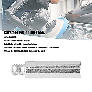 Rotary Polisher Extension Shaft M14 Thread Adapter Angle Grinder Extension Rod Hard Alloy Rotating Machine Extension Connecting Rod for Car Care Polishing(80mm)