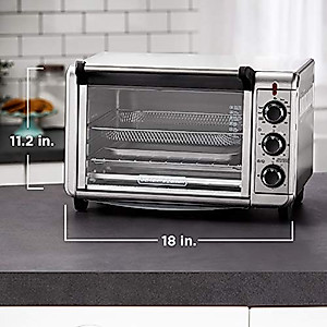 BLACK+DECKER Crisp 'N Bake Air Fry Toaster Oven, Stainless Steel, TO3215SS, 6 Slice