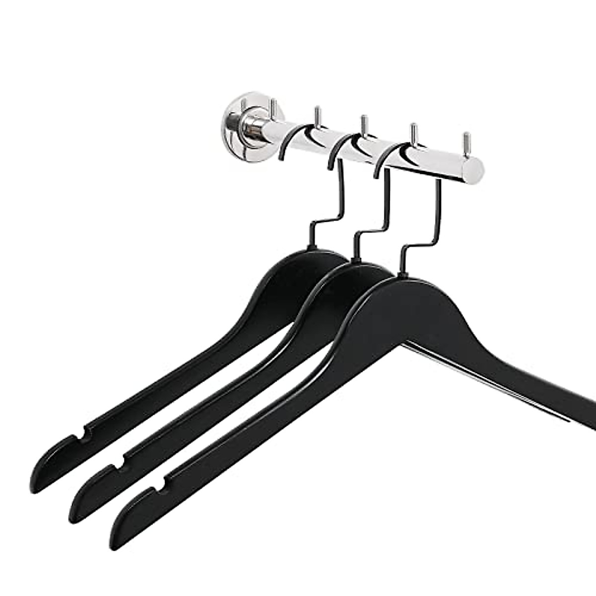 SCDGRW 2 Pcs Wall Mounted Clothes Hanger Rack, Stainless Steel Hook Holder, Space Saving Clothing Hanging System Closet Storage Organizer Drying Rack Coat Hook for Bathroom, Bedroom, Laundry Room